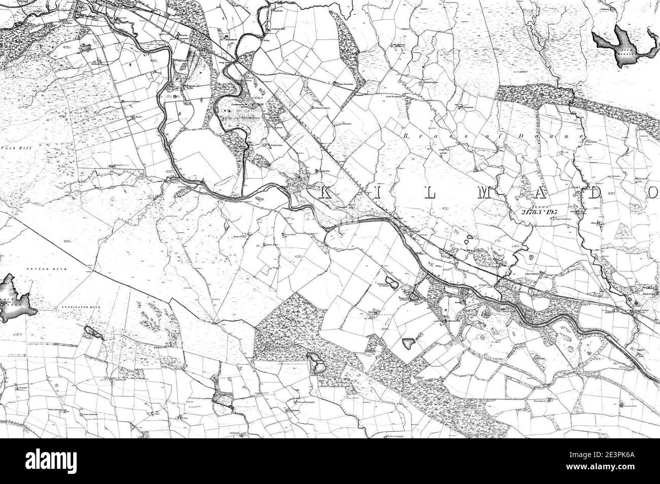 Map of Perthshire Sheet 124, Ordnance Survey, 1866-1874 1 Stock Photo ...