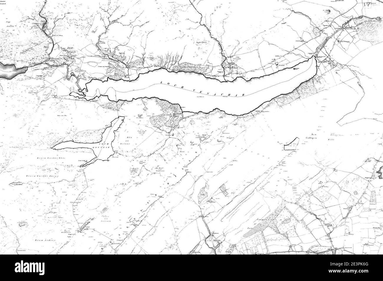 Map of Perthshire Sheet 123, Ordnance Survey, 1866-1874 1 Stock Photo ...