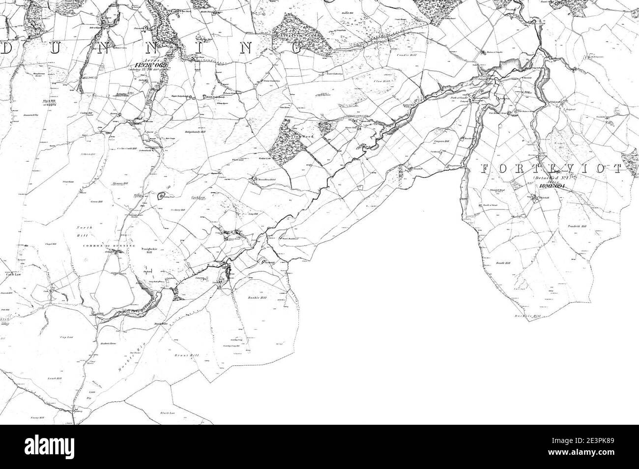 Map of Perthshire Sheet 119, Ordnance Survey, 1866-1874 1 Stock Photo ...