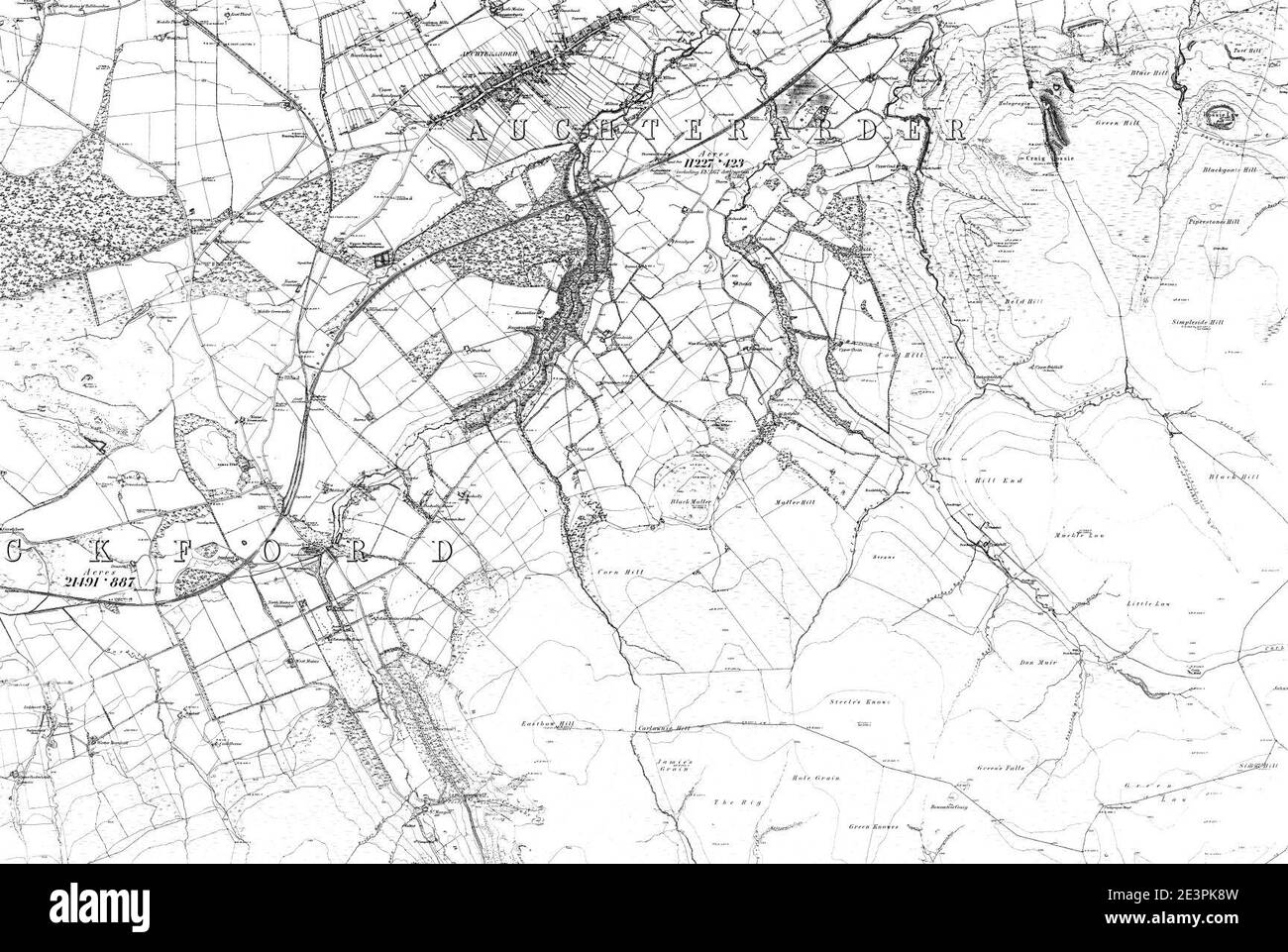 Map of Perthshire Sheet 118, Ordnance Survey, 1866-1874 Stock Photo - Alamy