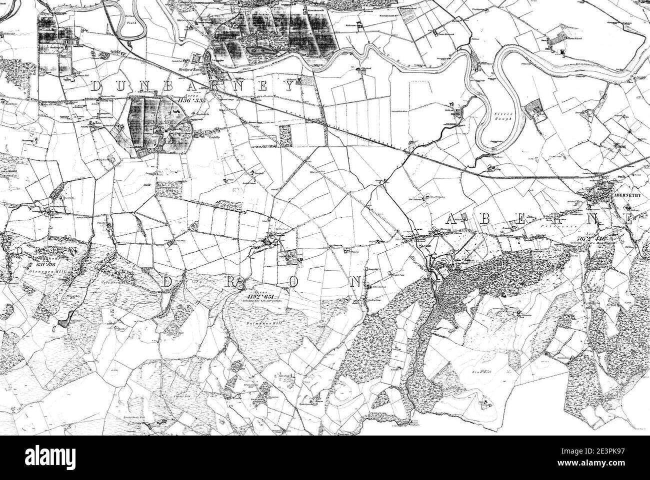 Map of Perthshire Sheet 110, Ordnance Survey, 1866-1874 Stock Photo - Alamy