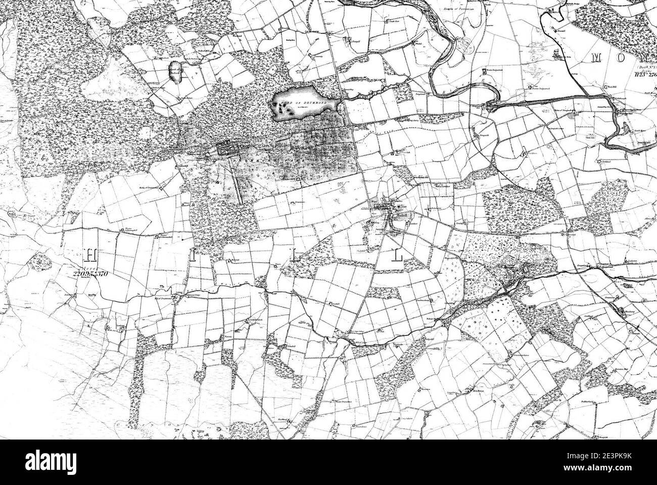 Map of Perthshire Sheet 107, Ordnance Survey, 1866-1874 Stock Photo - Alamy