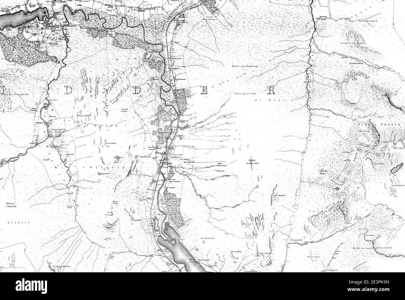 Map of Perthshire Sheet 104, Ordnance Survey, 1866-1874 Stock Photo - Alamy
