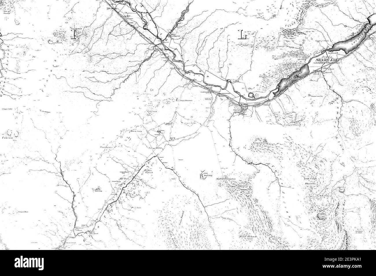 Map of Perthshire Sheet 090, Ordnance Survey, 1866-1874 Stock Photo - Alamy