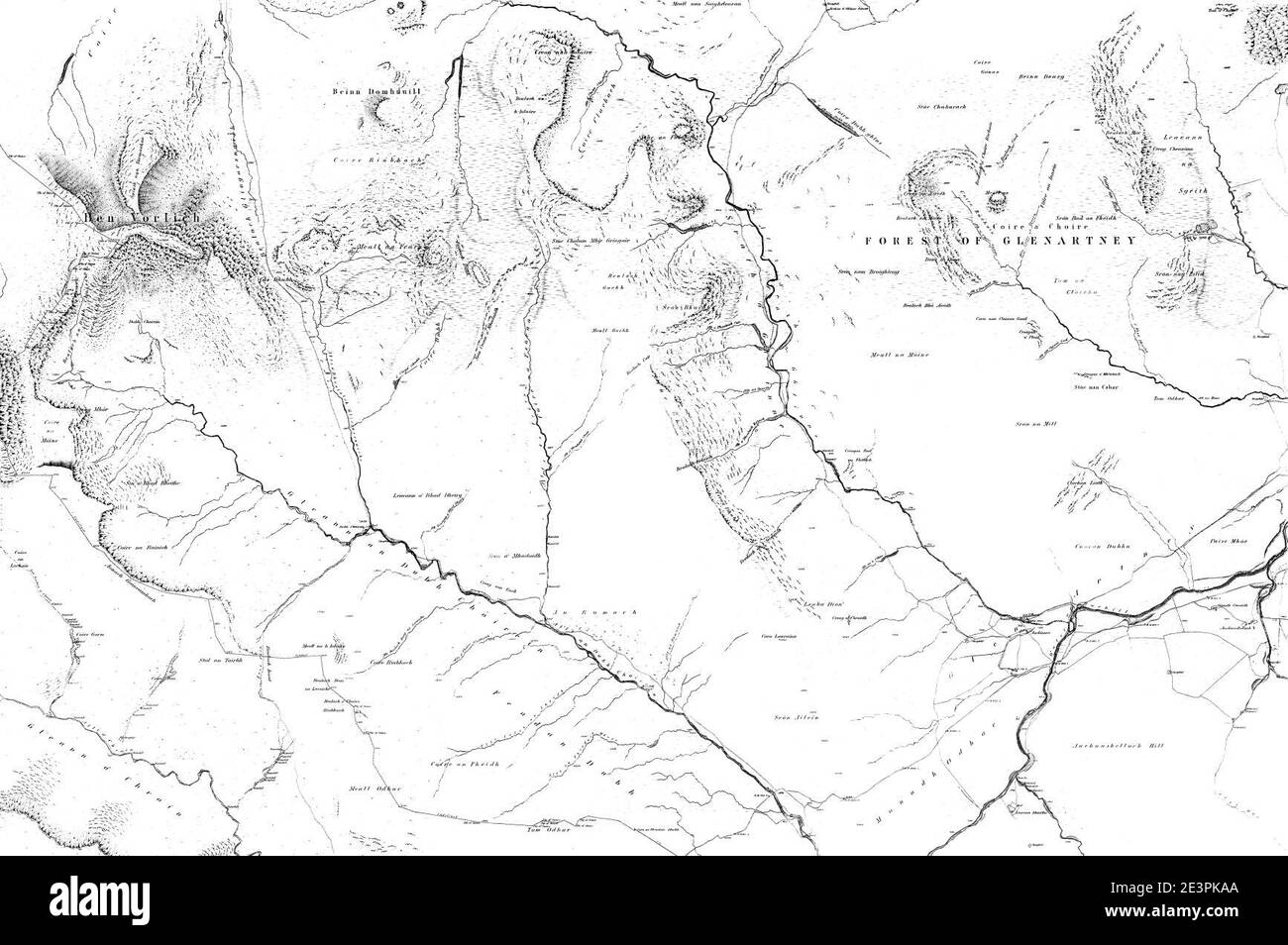 Map of Perthshire Sheet 105, Ordnance Survey, 1866-1874 Stock Photo - Alamy