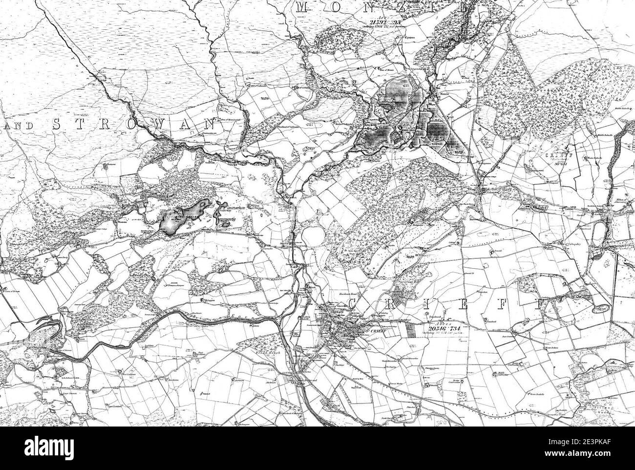 Map of Perthshire Sheet 095, Ordnance Survey, 1866-1874 Stock Photo - Alamy