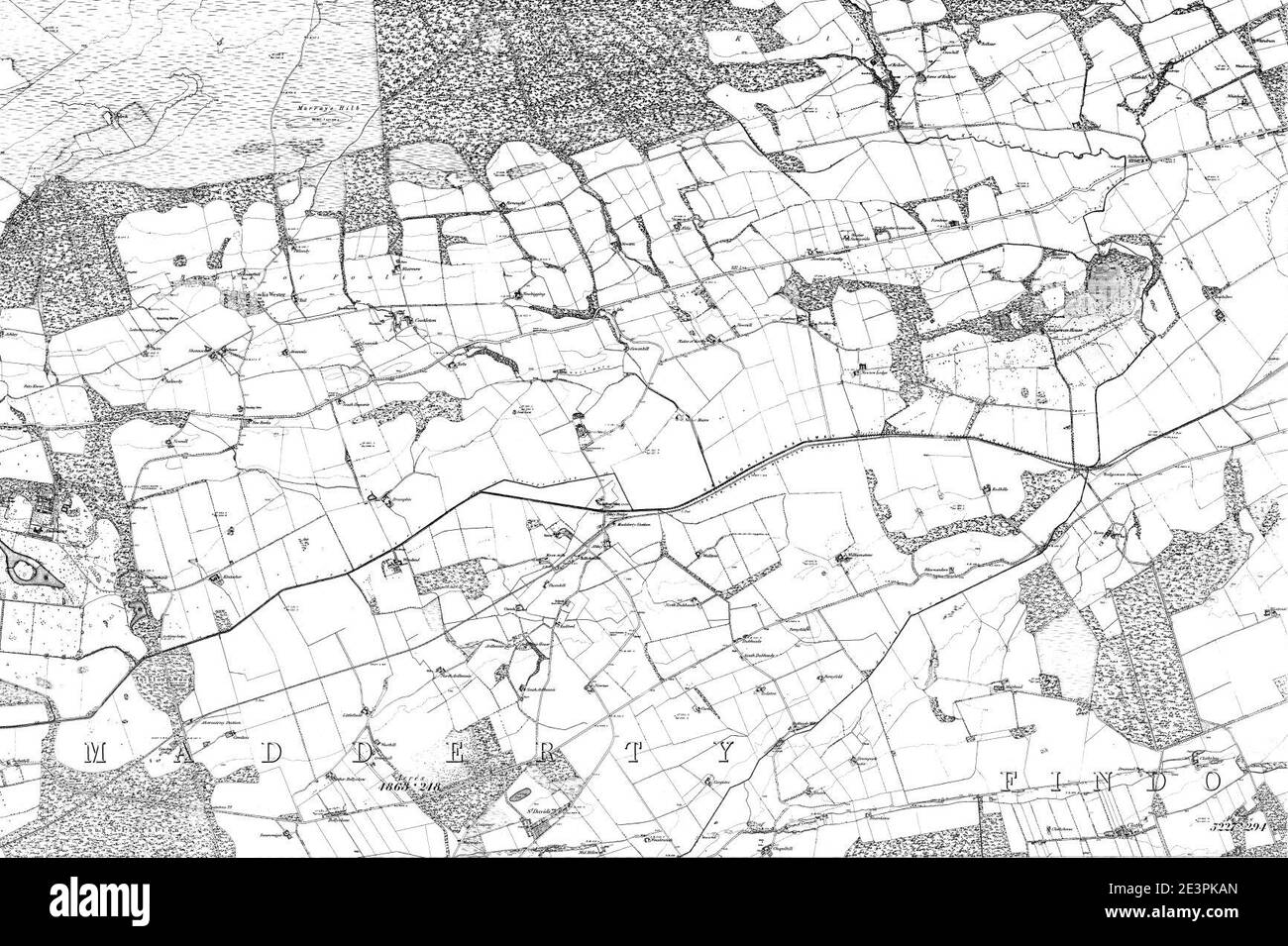 Map of Perthshire Sheet 096, Ordnance Survey, 1866-1874 Stock Photo - Alamy