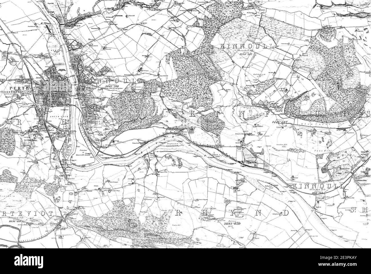 Map of Perthshire Sheet 098, Ordnance Survey, 1866-1874 Stock Photo - Alamy