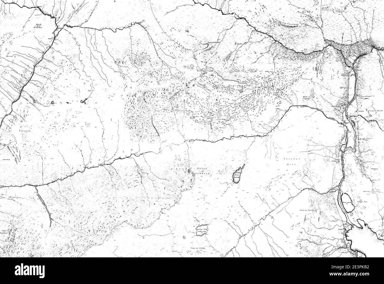 Map of Perthshire Sheet 101, Ordnance Survey, 1866-1874 Stock Photo - Alamy