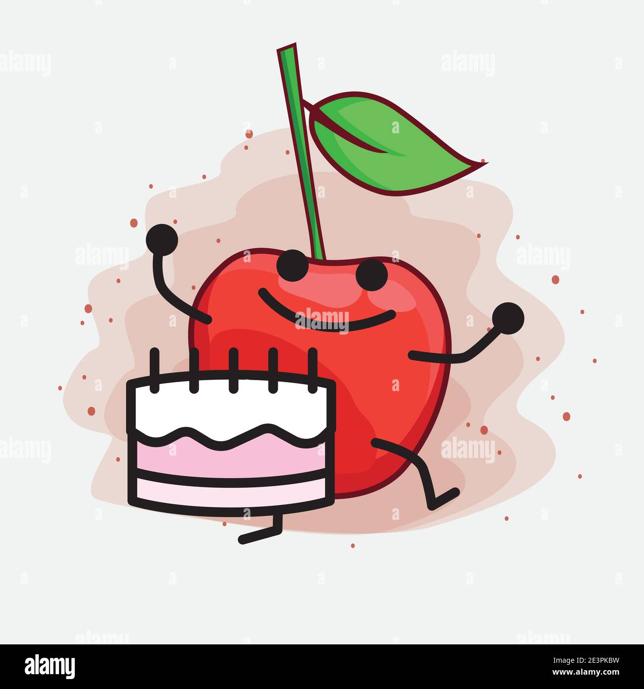 An illustration of Cute Bing Chery Vector Character Stock Vector Image ...