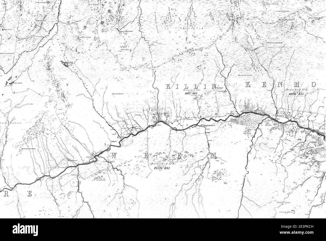 Map of Perthshire Sheet 067, Ordnance Survey, 1866-1874 Stock Photo - Alamy