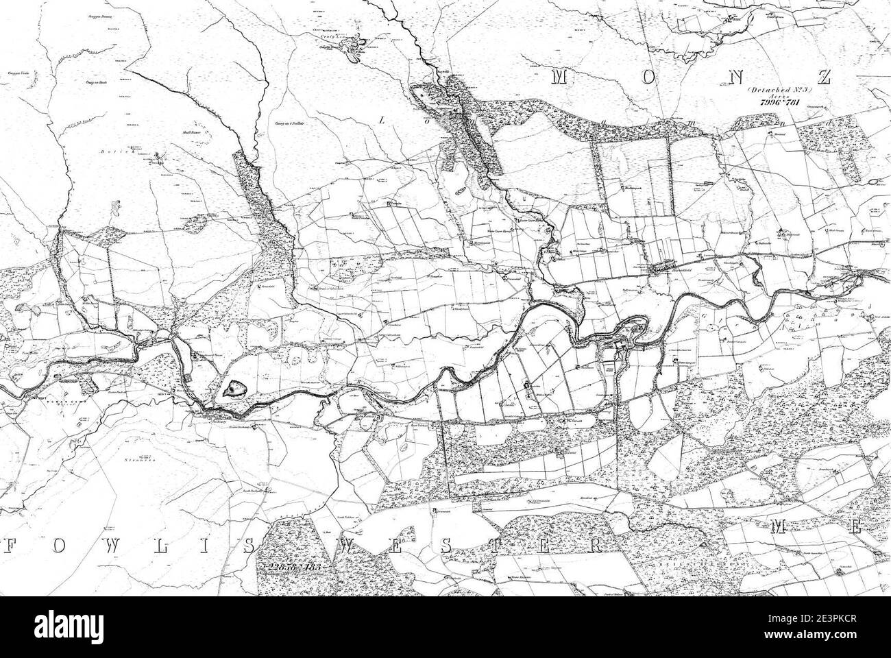 Map of Perthshire Sheet 084, Ordnance Survey, 1866-1874 Stock Photo - Alamy