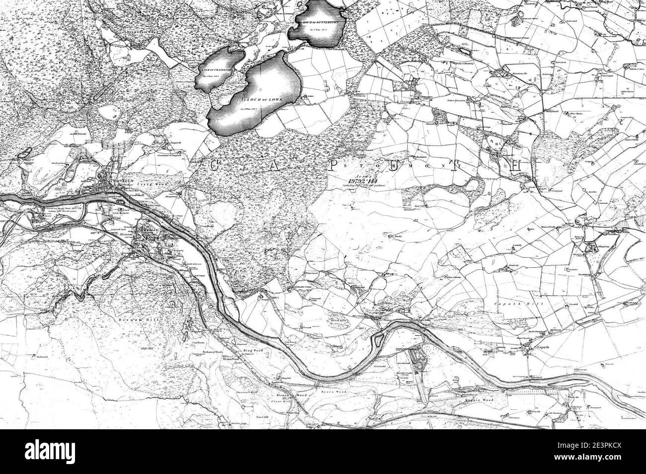 Map of Perthshire Sheet 062, Ordnance Survey, 1866-1874 Stock Photo - Alamy