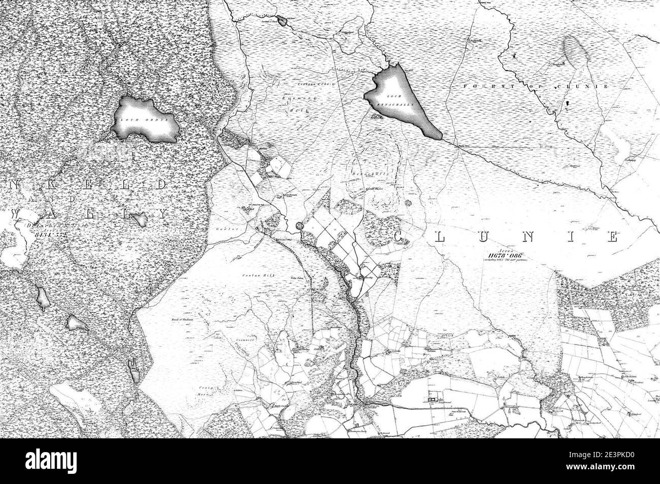 Map of Perthshire Sheet 051, Ordnance Survey, 1866-1874 Stock Photo - Alamy