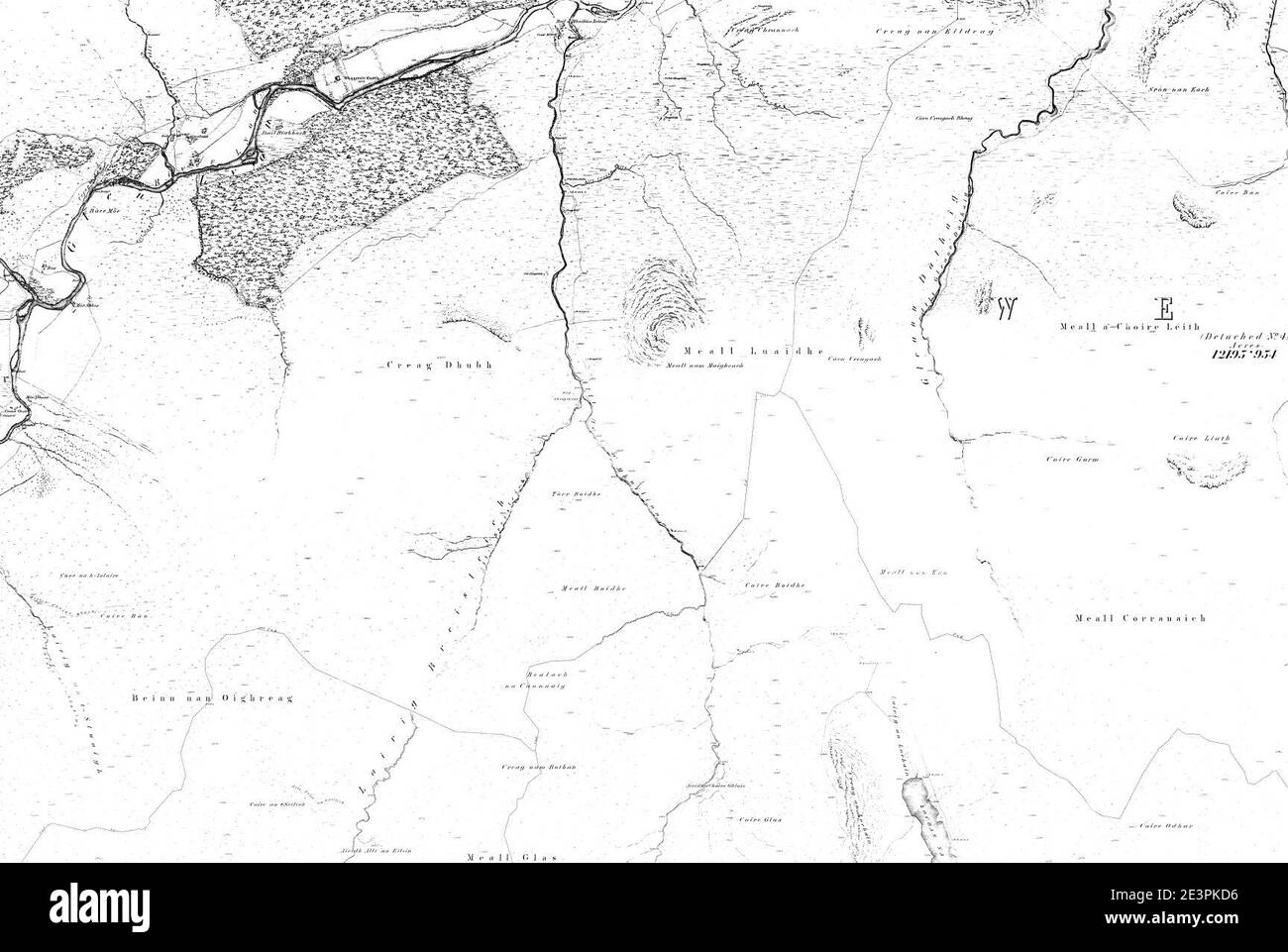 Map of Perthshire Sheet 057, Ordnance Survey, 1866-1874 Stock Photo - Alamy