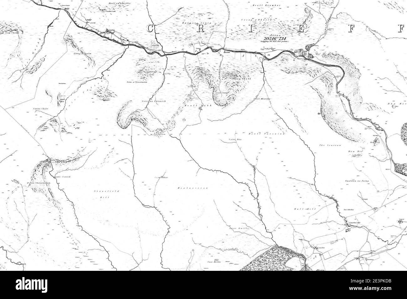 Map of Perthshire Sheet 083, Ordnance Survey, 1866-1874 Stock Photo - Alamy