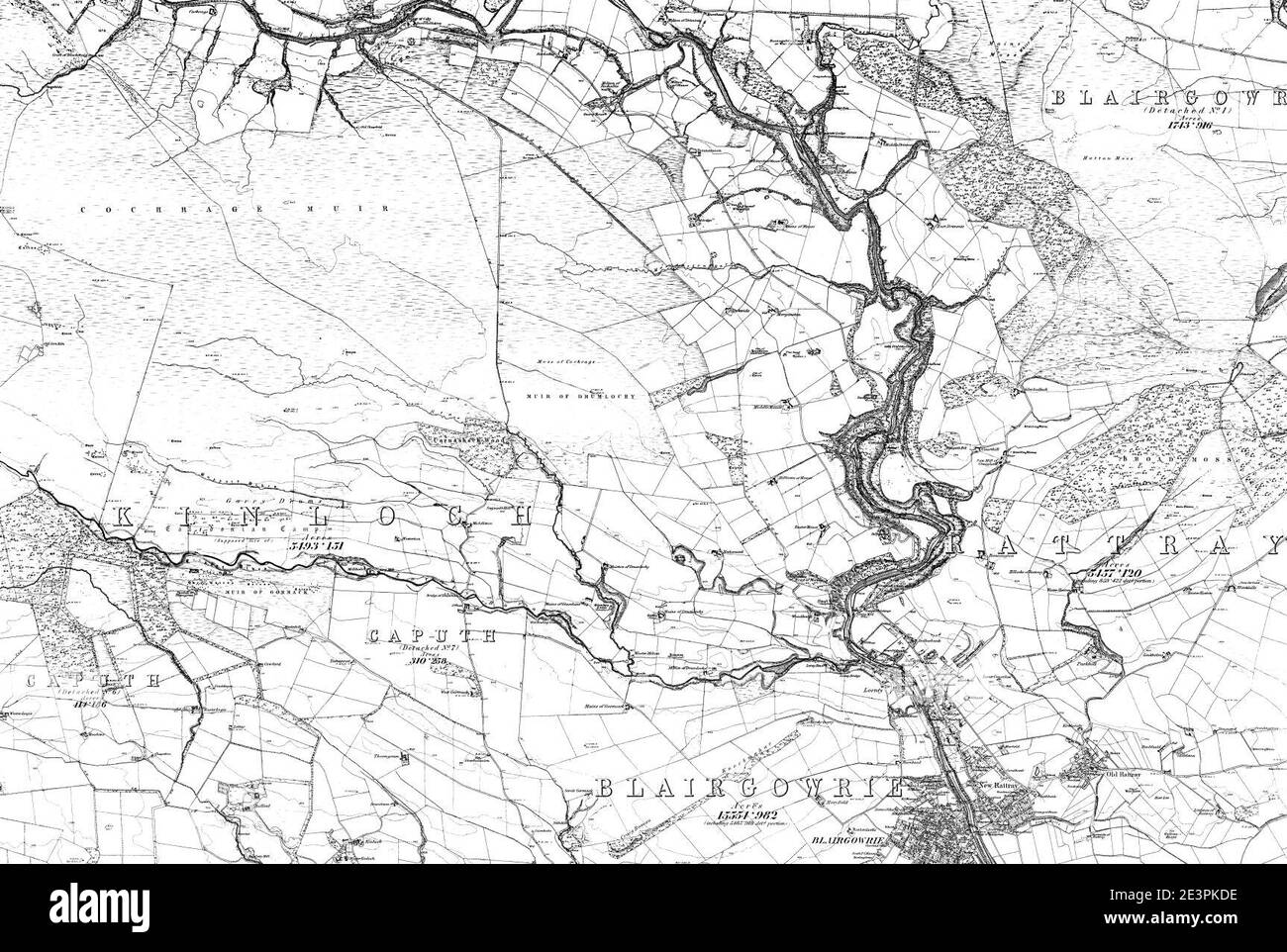 Map of Perthshire Sheet 052, Ordnance Survey, 1866-1874 Stock Photo - Alamy
