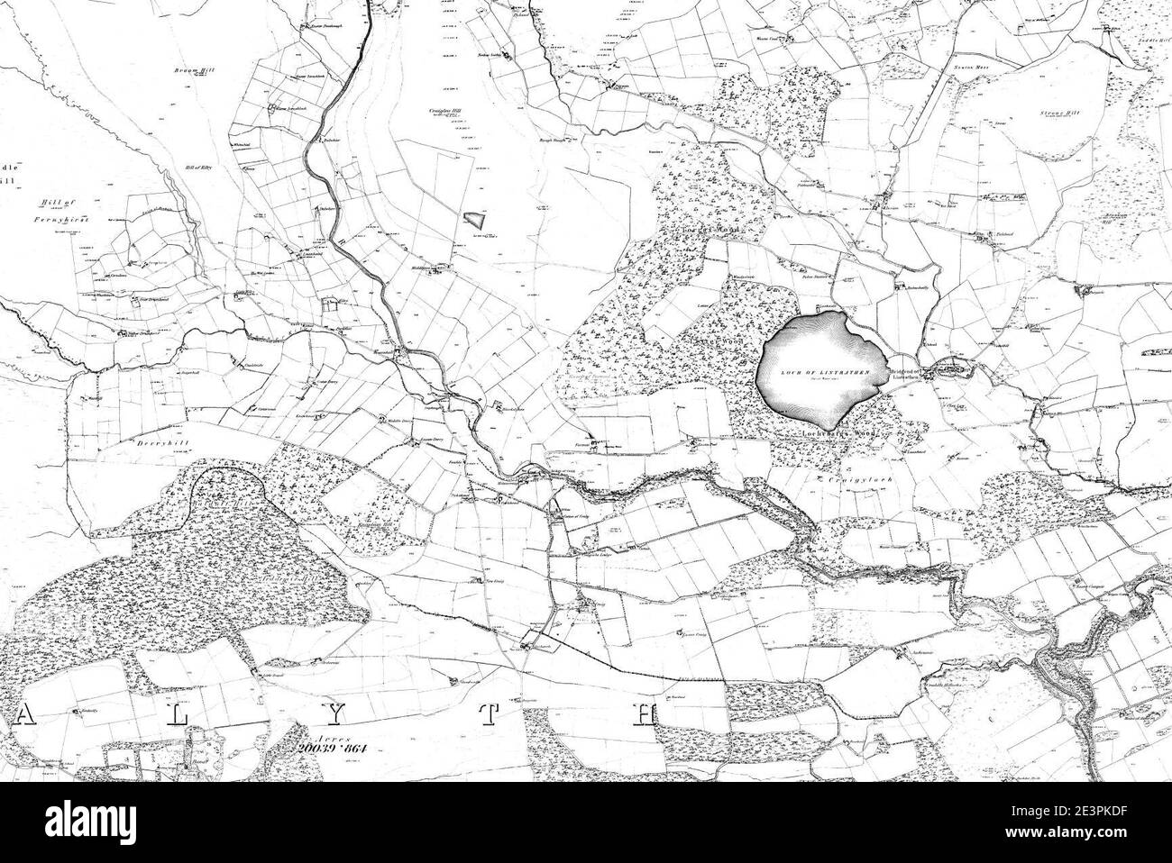 Map of Perthshire Sheet 043, Ordnance Survey, 1866-1874 Stock Photo - Alamy