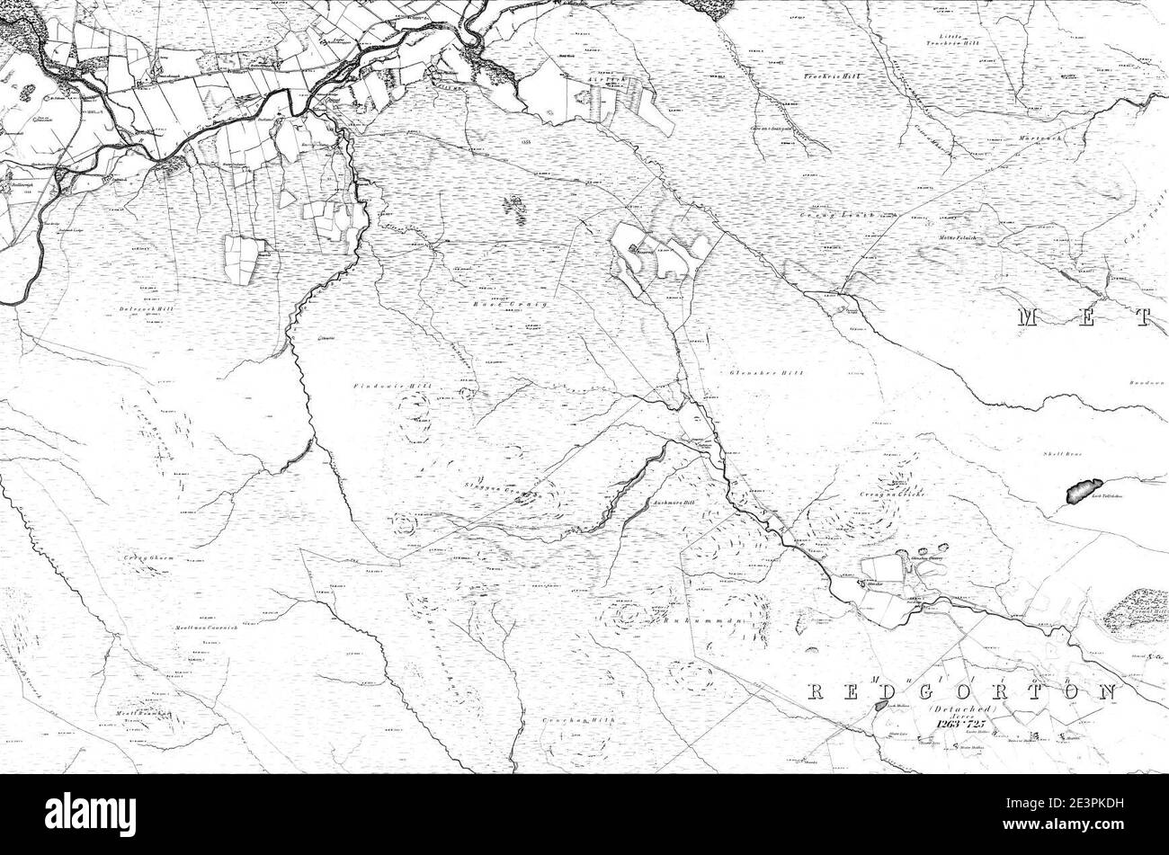Map of Perthshire Sheet 072, Ordnance Survey, 1866-1874 Stock Photo - Alamy