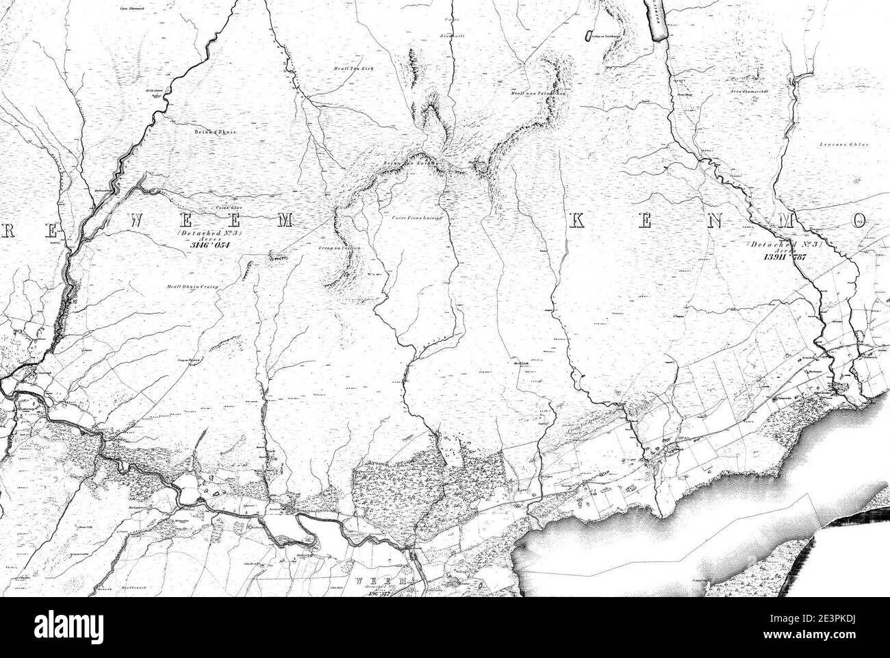 Map of Perthshire Sheet 068, Ordnance Survey, 1866-1874 Stock Photo - Alamy