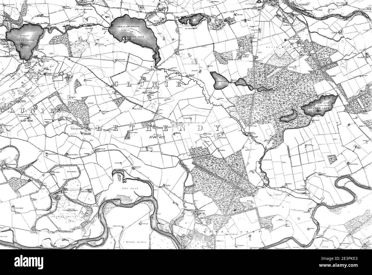Map of Perthshire Sheet 063, Ordnance Survey, 1866-1874 Stock Photo - Alamy