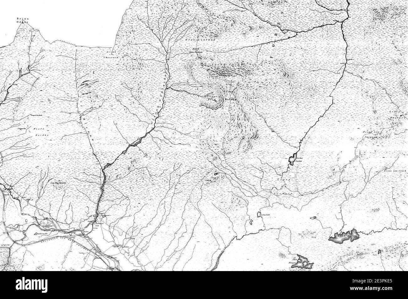 Map of Perthshire Sheet 078, Ordnance Survey, 1866-1874 Stock Photo - Alamy