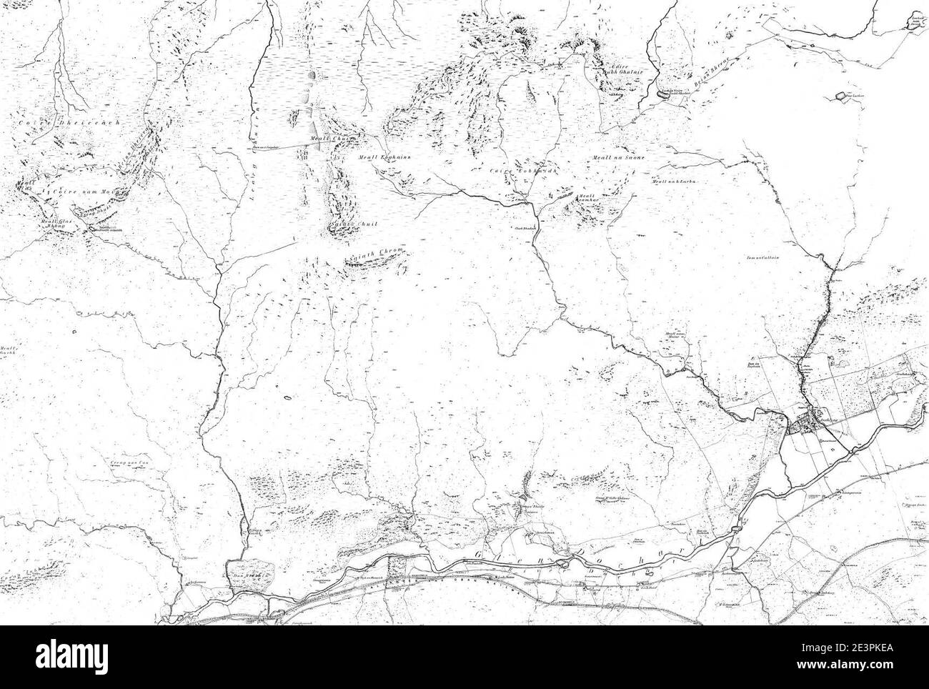 Map of Perthshire Sheet 079, Ordnance Survey, 1866-1874 Stock Photo - Alamy