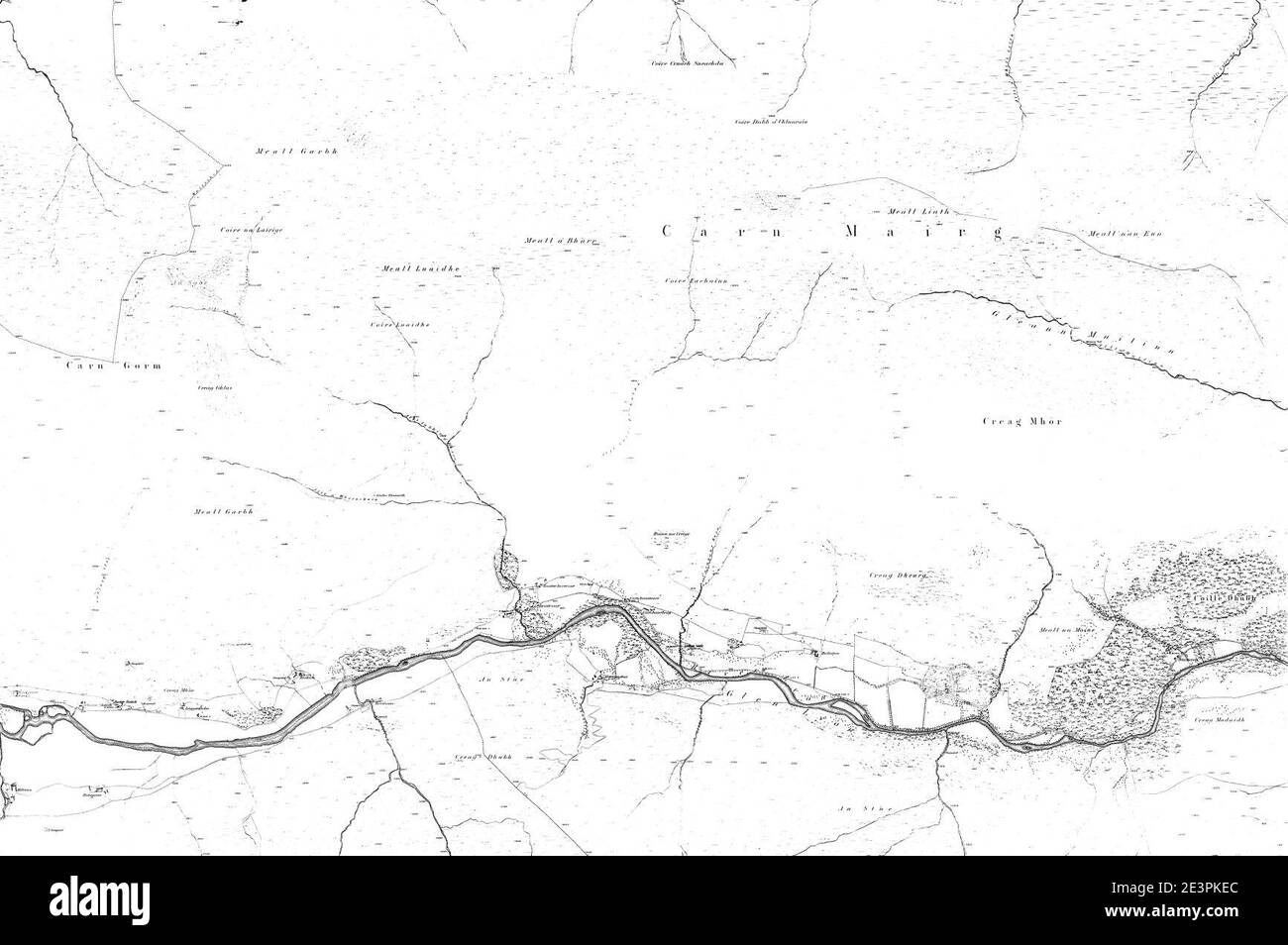 Map of Perthshire Sheet 047, Ordnance Survey, 1866-1874 Stock Photo - Alamy