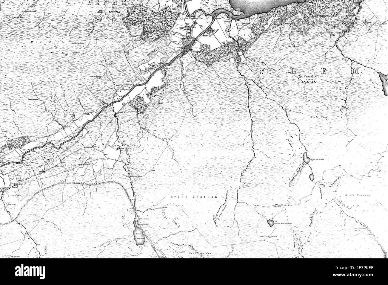Map of Perthshire Sheet 080, Ordnance Survey, 1866-1874 Stock Photo - Alamy