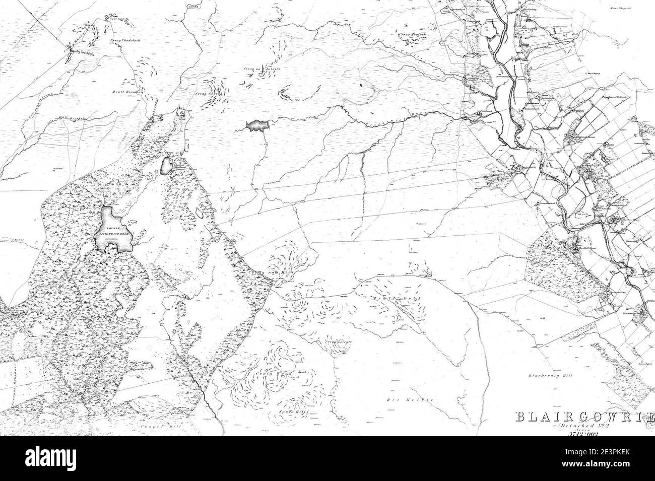 Map of Perthshire Sheet 041, Ordnance Survey, 1866-1874 Stock Photo - Alamy