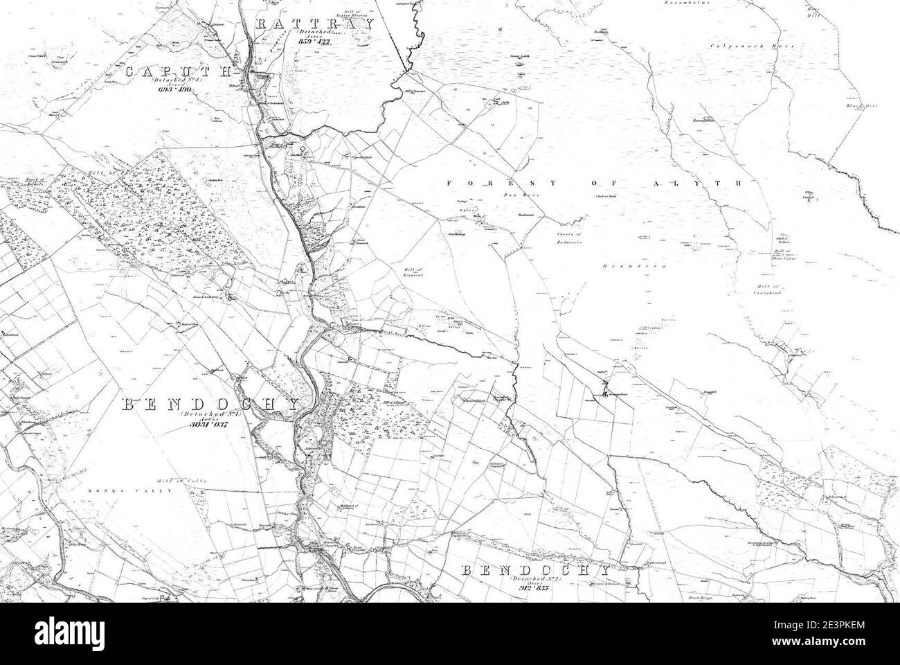 Perthshire map Black and White Stock Photos & Images - Alamy