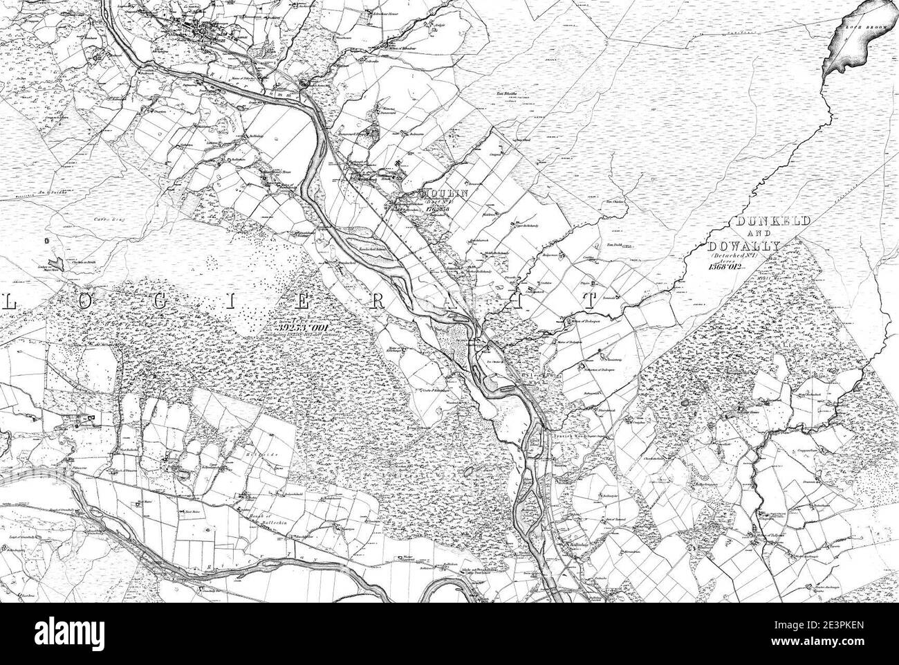 Map of Perthshire Sheet 040, Ordnance Survey, 1866-1874 Stock Photo - Alamy