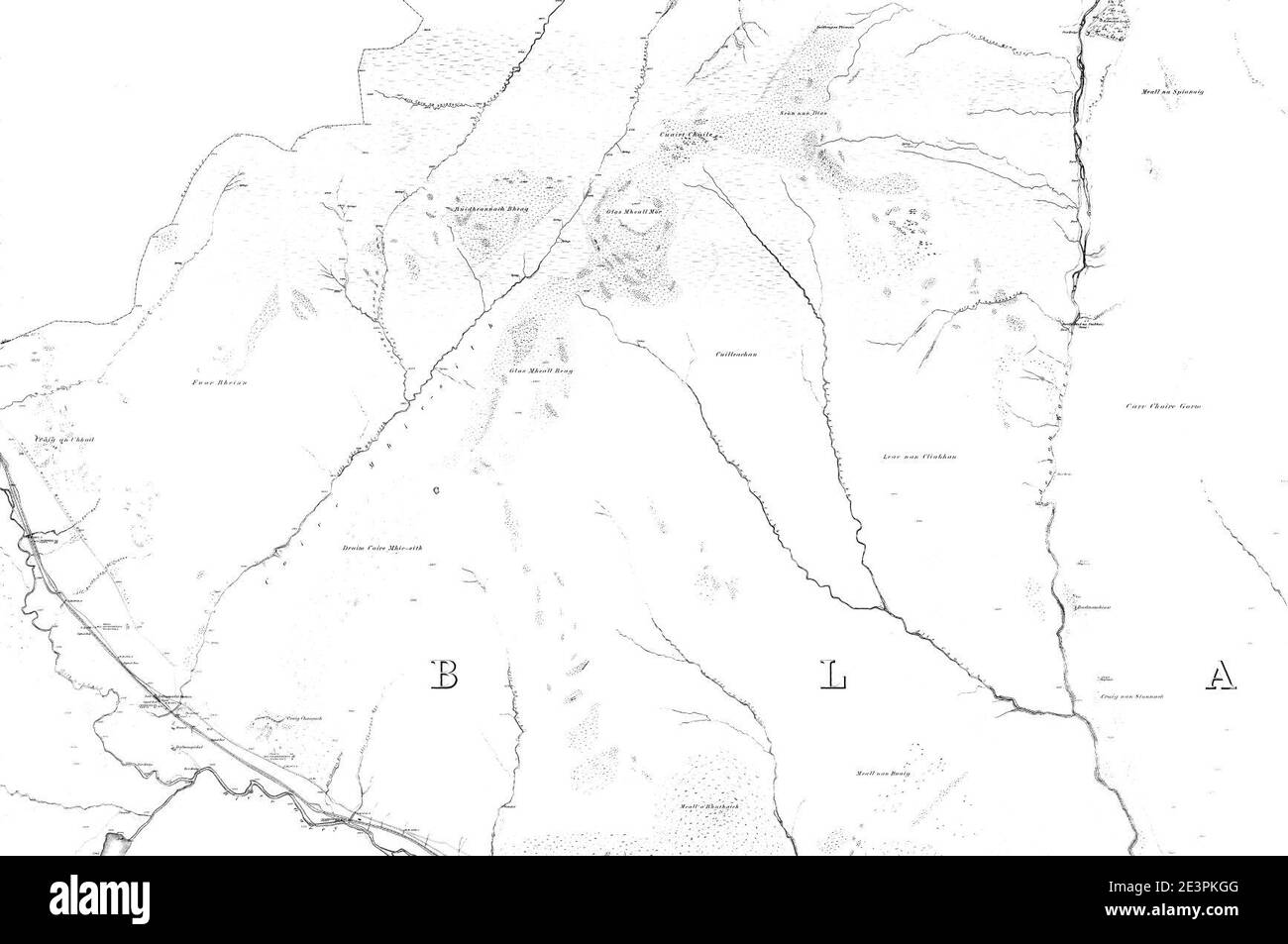 Map of Perthshire Sheet 010, Ordnance Survey, 1866-1874 Stock Photo - Alamy