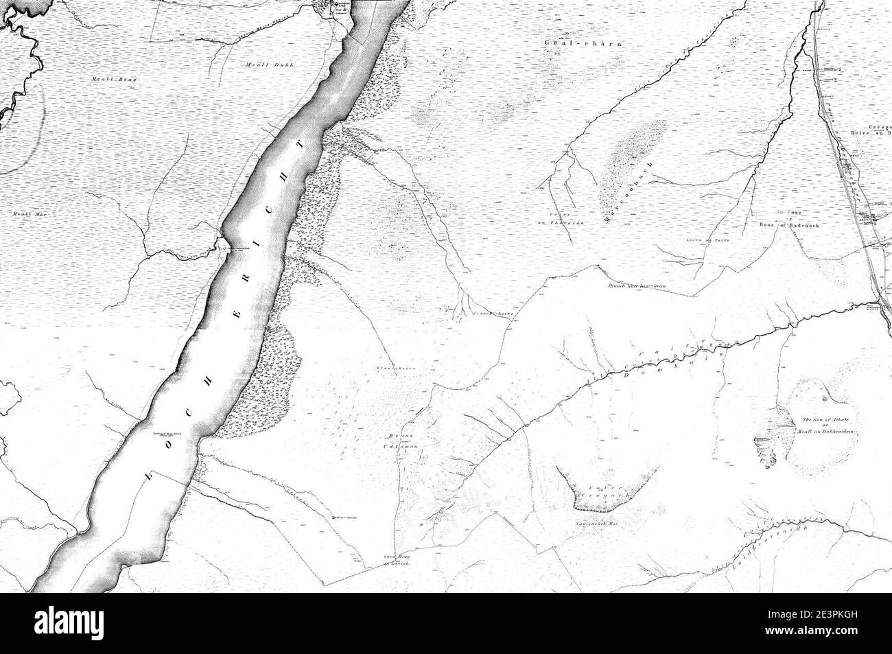 Map of Perthshire Sheet 009, Ordnance Survey, 1866-1874 Stock Photo - Alamy