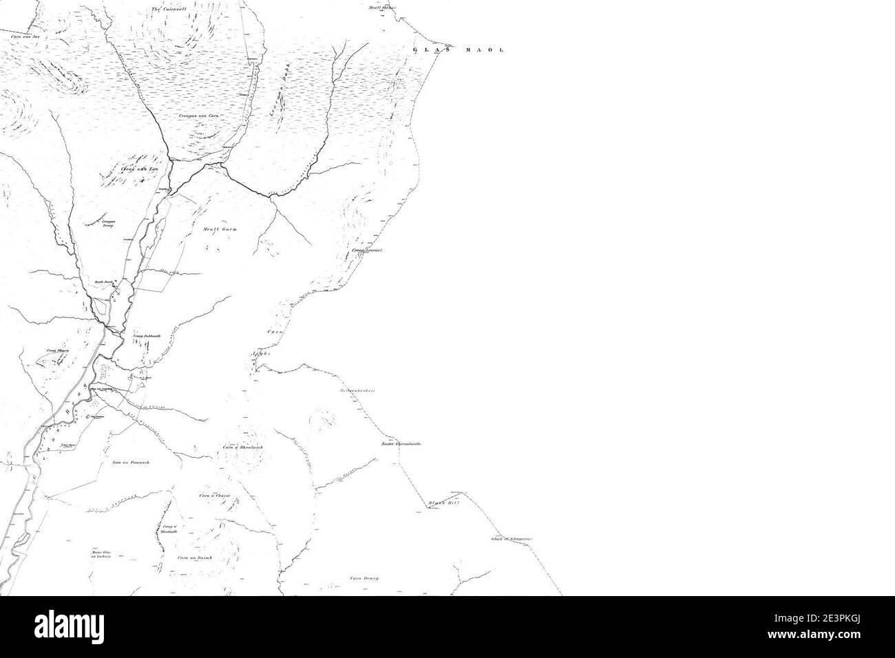 Map of Perthshire Sheet 015, Ordnance Survey, 1866-1874 Stock Photo - Alamy