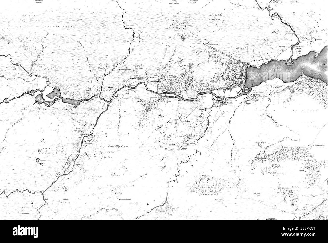 Map of Perthshire Sheet 035, Ordnance Survey, 1866-1874 Stock Photo - Alamy