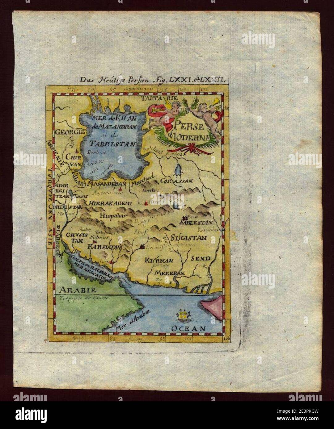 Map of Persia, 1719 Stock Photo - Alamy