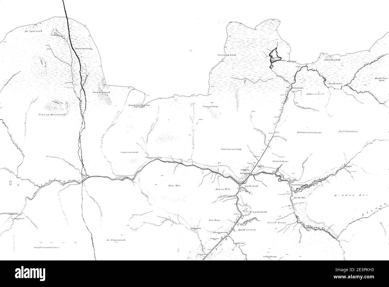 Map of Perthshire Sheet 006, Ordnance Survey, 1866-1874 Stock Photo - Alamy