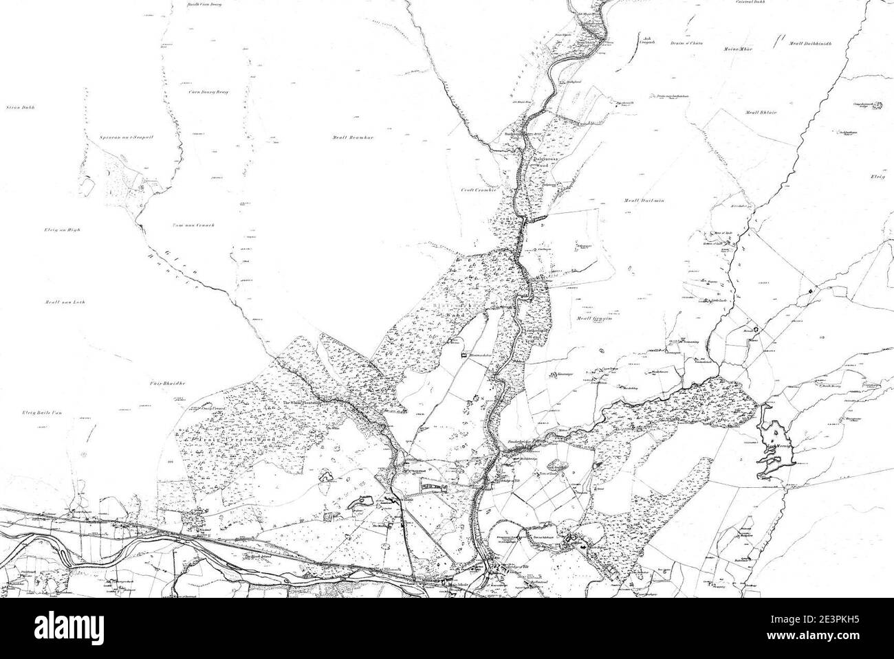 Map of Perthshire Sheet 021, Ordnance Survey, 1866-1874 Stock Photo - Alamy