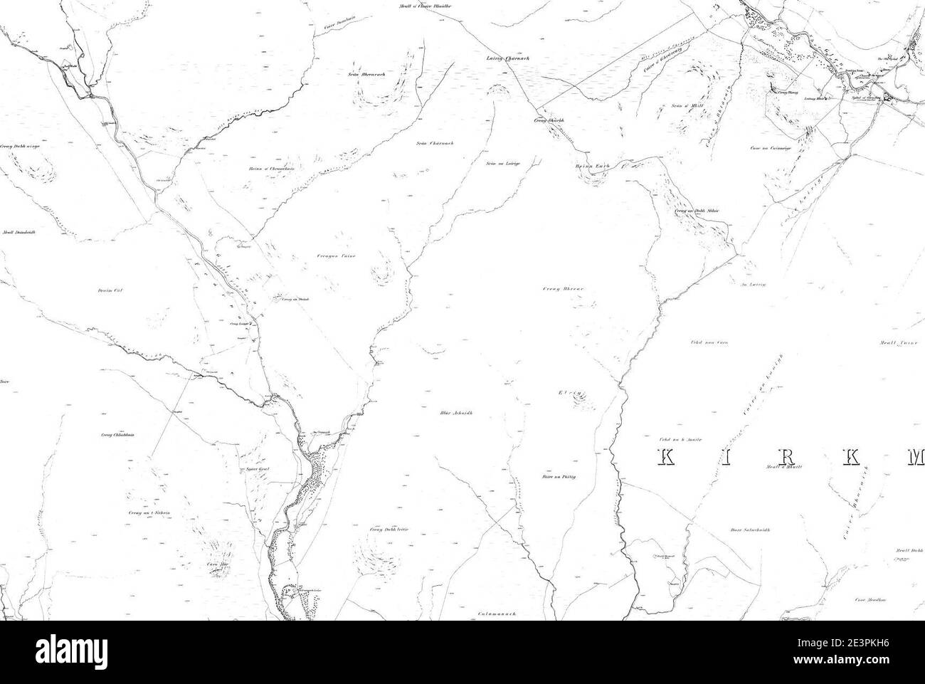 Map of Perthshire Sheet 023, Ordnance Survey, 1866-1874 Stock Photo - Alamy