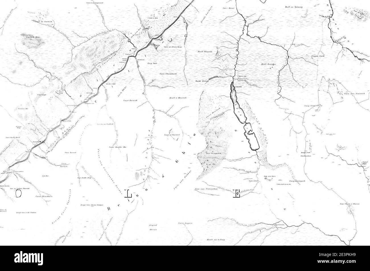 Map of Perthshire Sheet 013, Ordnance Survey, 1866-1874 Stock Photo - Alamy