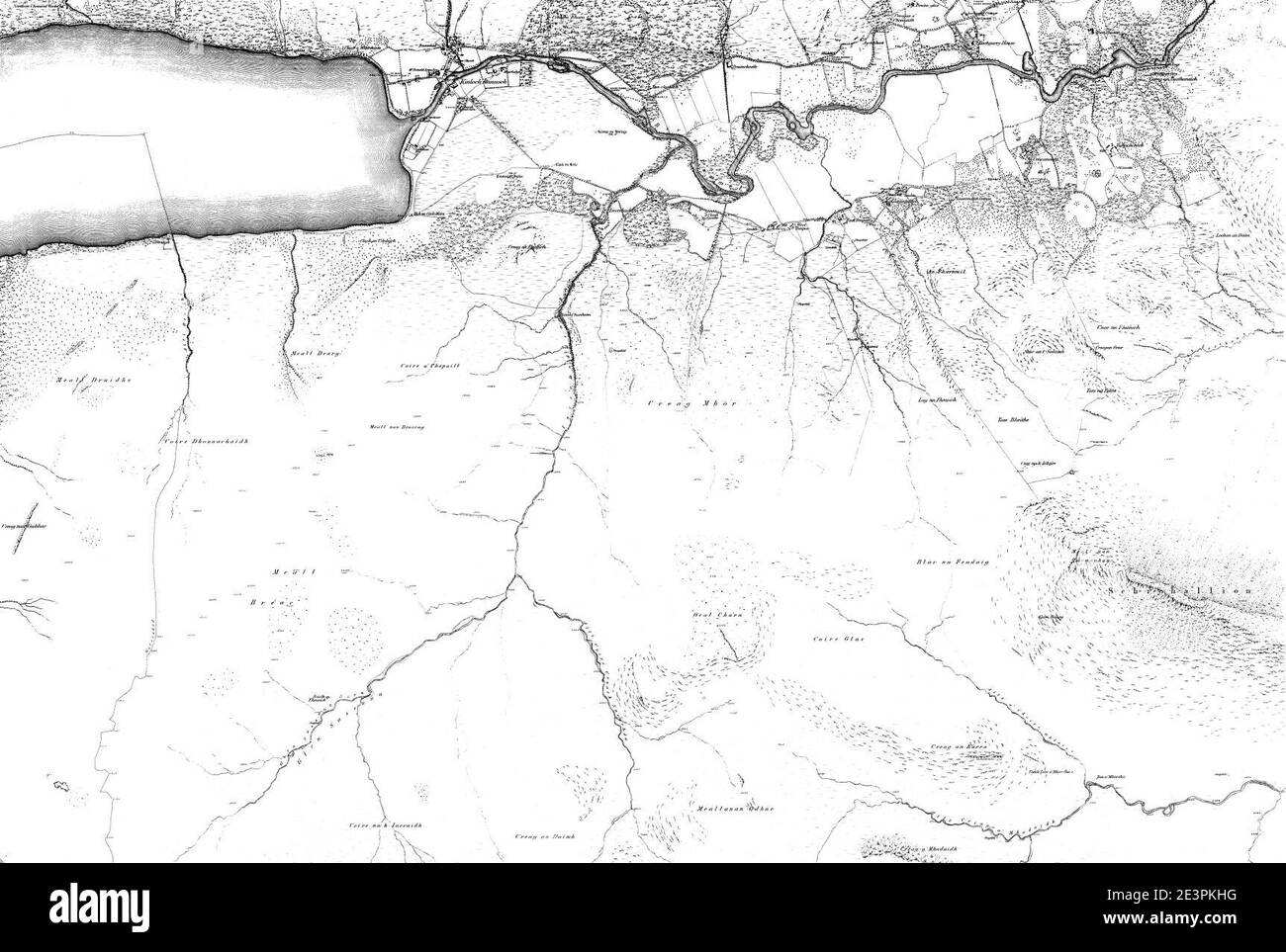 Map of Perthshire Sheet 037, Ordnance Survey, 1866-1874 Stock Photo - Alamy