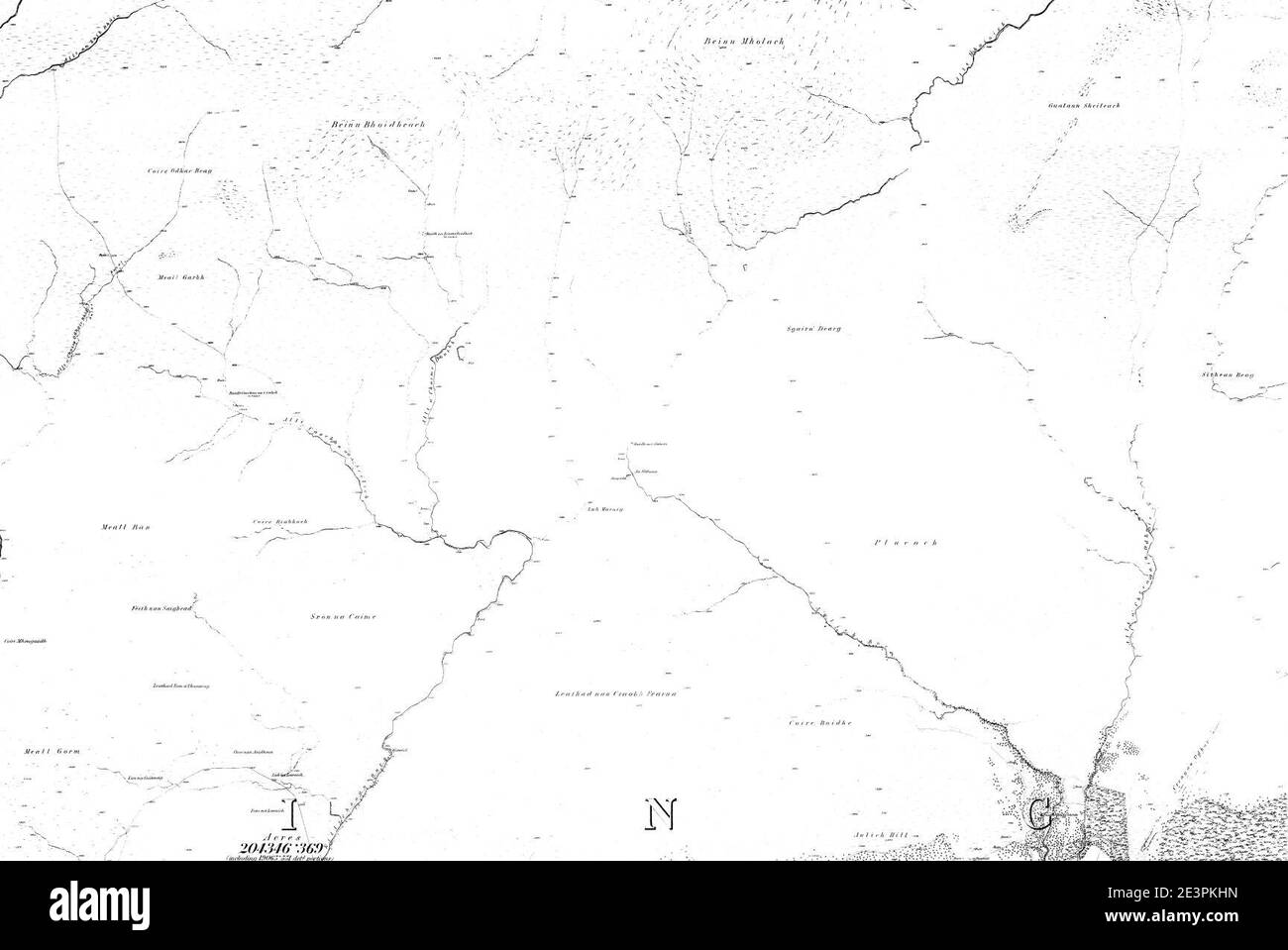 Map of Perthshire Sheet 027, Ordnance Survey, 1866-1874 Stock Photo - Alamy