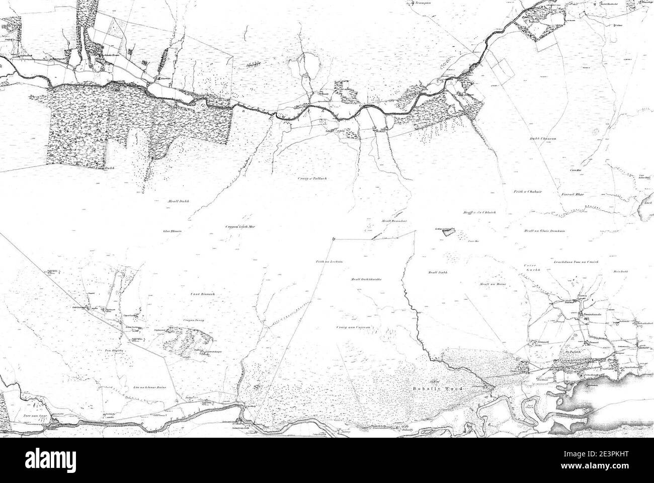 Map of Perthshire Sheet 029, Ordnance Survey, 1866-1874 Stock Photo - Alamy