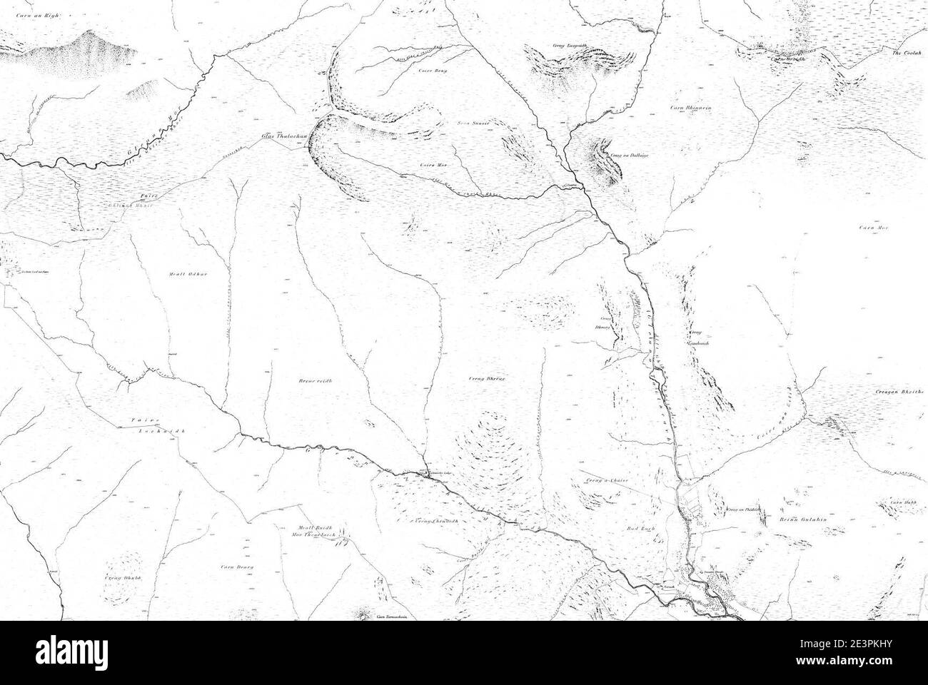 Map of Perthshire Sheet 014, Ordnance Survey, 1866-1874 Stock Photo - Alamy