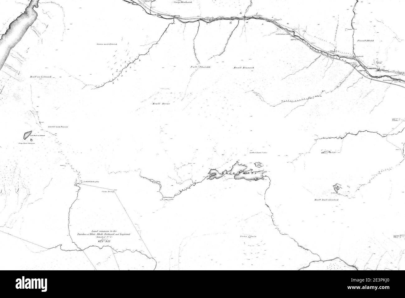 Map of Perthshire Sheet 019, Ordnance Survey, 1866-1874 Stock Photo - Alamy