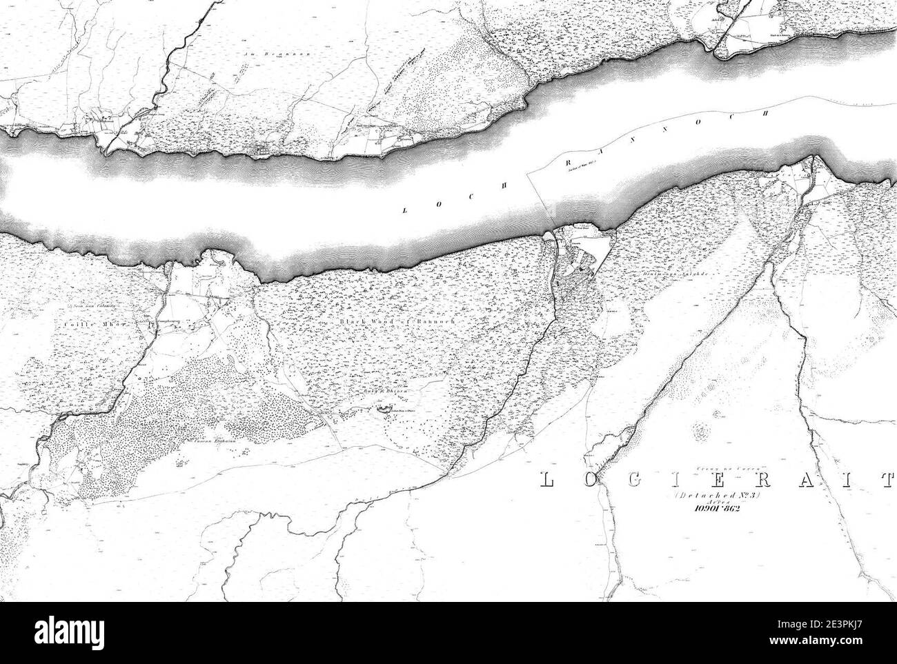 Map of Perthshire Sheet 036, Ordnance Survey, 1866-1874 Stock Photo - Alamy