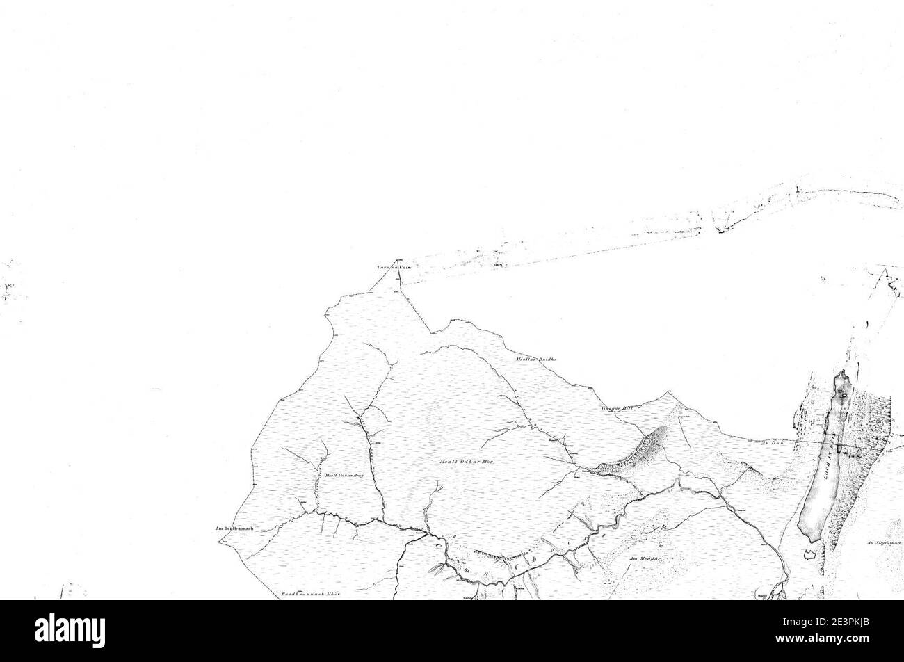 Map of Perthshire Sheet 003, Ordnance Survey, 1866-1874 Stock Photo - Alamy