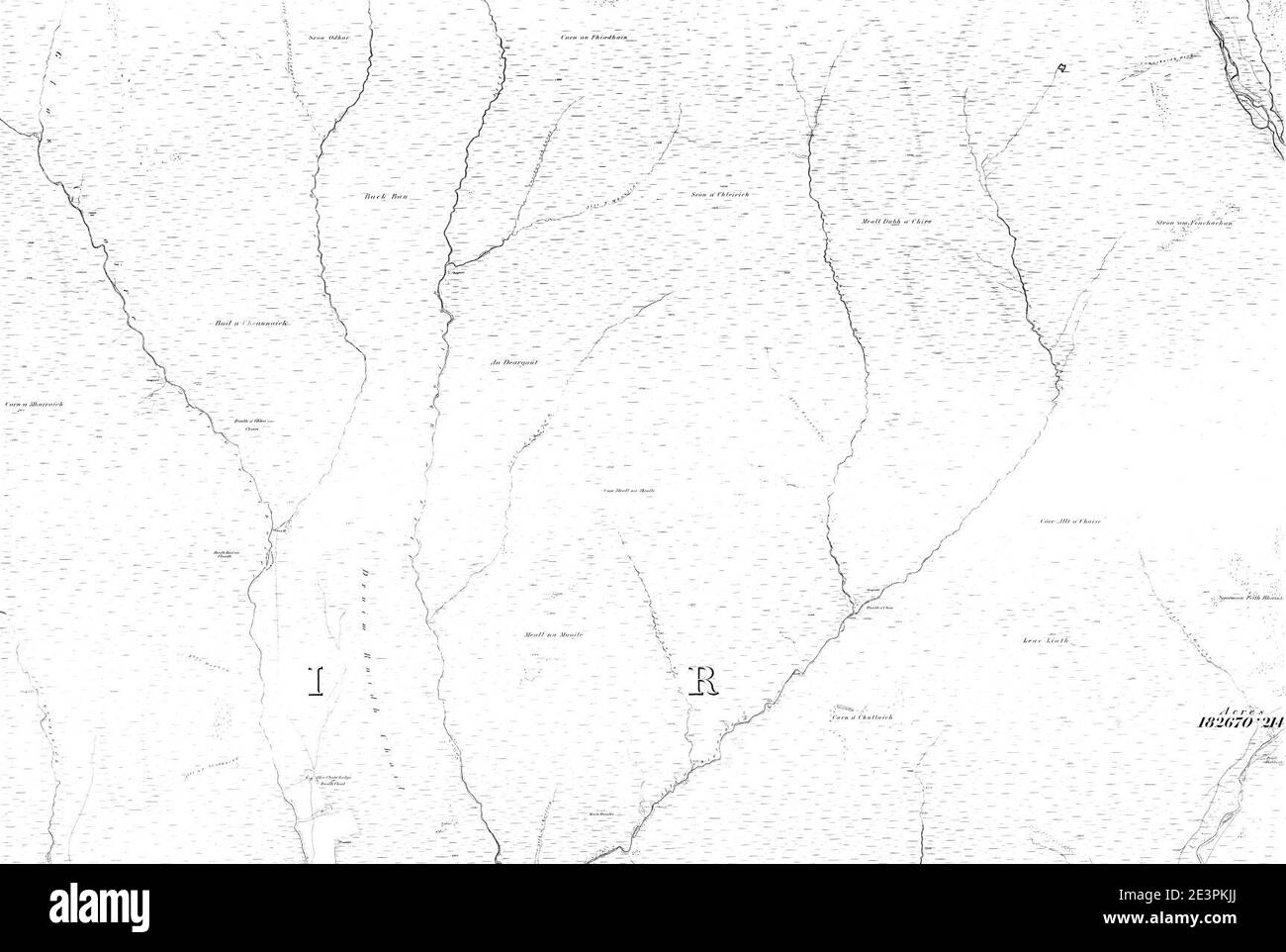 Map of Perthshire Sheet 011, Ordnance Survey, 1866-1874 Stock Photo - Alamy