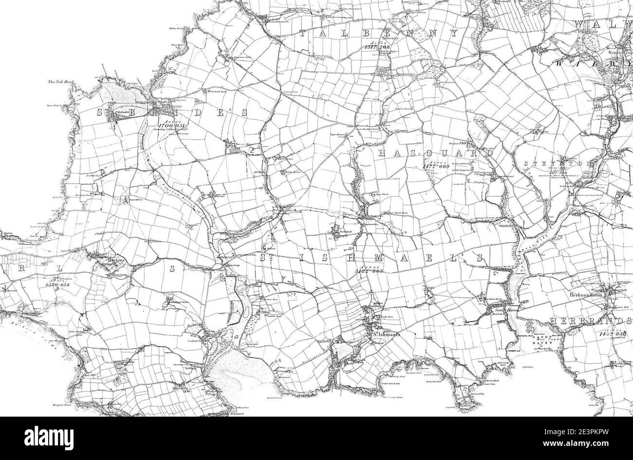Map of pembrokeshire Black and White Stock Photos & Images - Alamy
